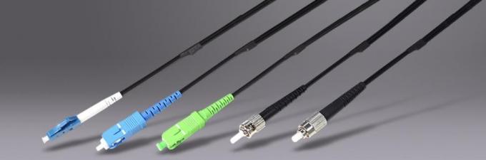 White Fiber Optic Network Cable , Ftth Fiber Optic Drop Cable Sc Connector