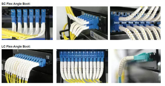 Flex Angle Boot Fiber Optic Patch Cord Duplex / Simplex Flexible In Any ...
