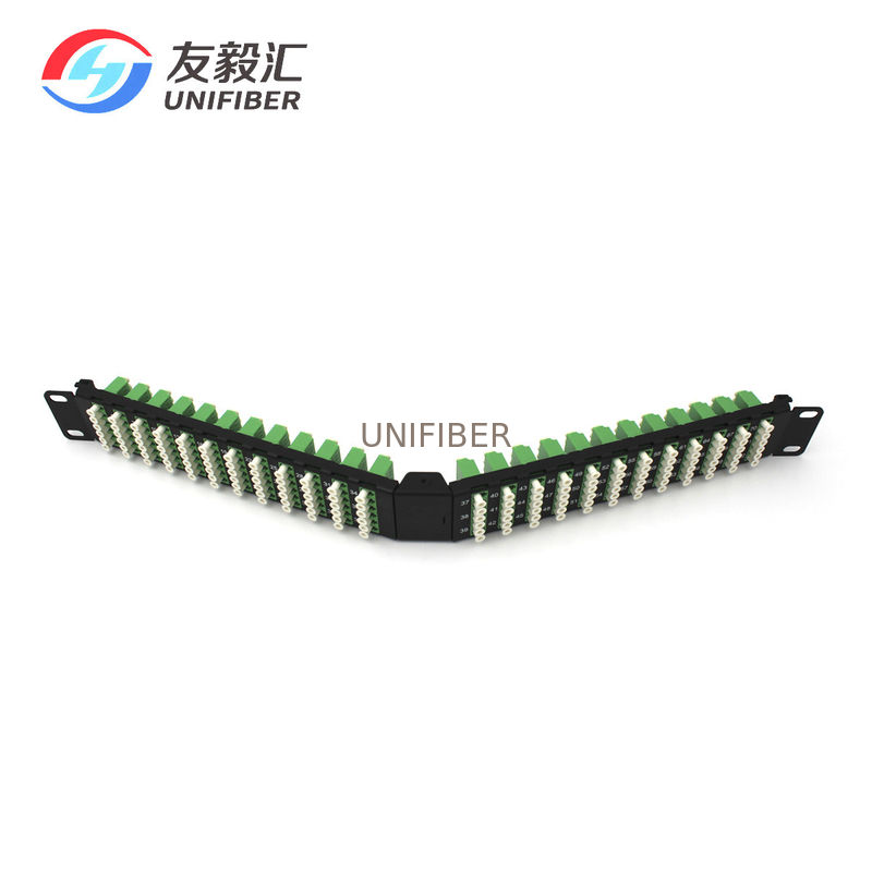 19 Inch Rack Mount Angled Fiber Optic Patch Panel 192 Ports Single Mode ...