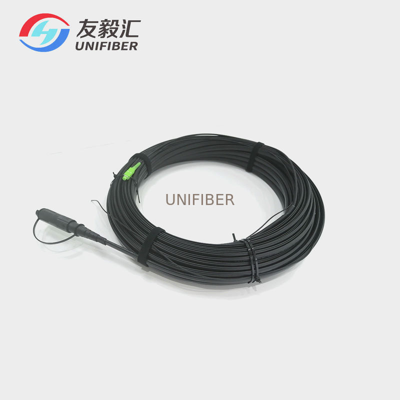 100FT SST-Drop Toneable 1F Outdoor Pre-connectorized Dielectric Flat Drop Cable G657A2 Optitap ...