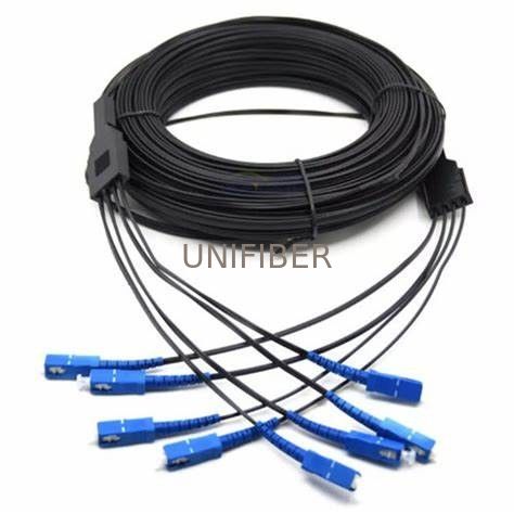 Breakout Fiber Optical Patch Cord 4 Cores Sc Connector Ftth Patch Leads