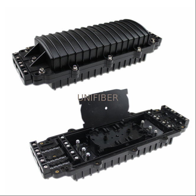 Outdoor Fiber Optic Splice Closure IP68 Inline Horizontal Type Plastic ...