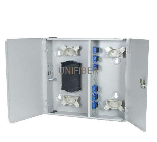 Indoor Wall Mount Fiber Termination Box , 12/24/48 Port Fiber Enclosure Box