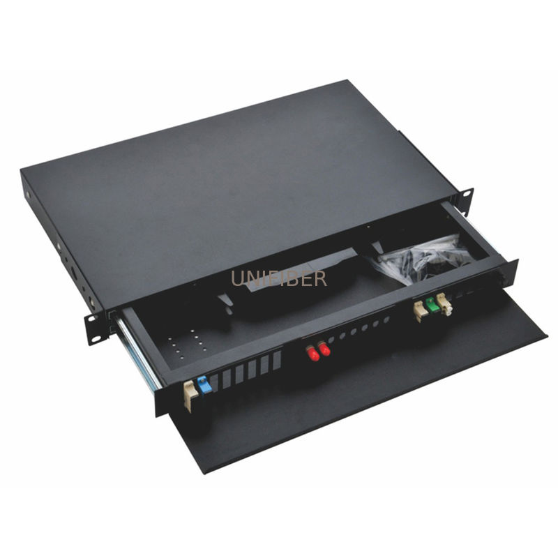 12/24/48 Ports Fiber Patch Panel Rack Mount With LC/SC/ST/FC Pigtail ...