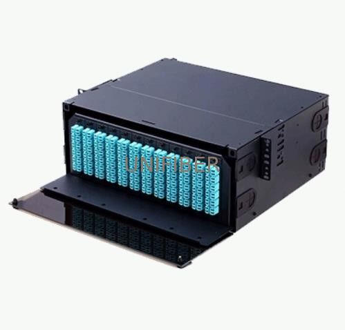 High Density MPO MTP Fiber Patch Panel 288 Port 4U Fully Loaded With LC ...