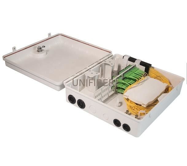 Wall Mounted Fiber Optic Splitter Enclosures 16 32 48 72 Port With FTTX ...