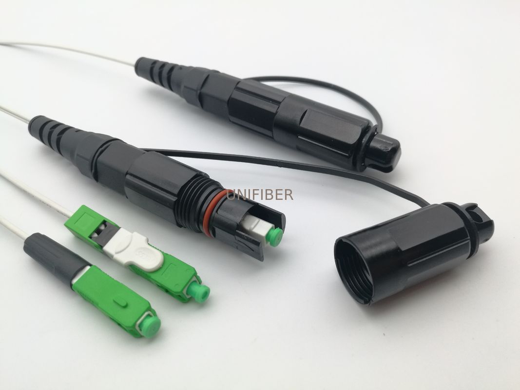 Reinforced Mini SC/APC Fiber Optic Connectors Outdoor Waterproof Field ...