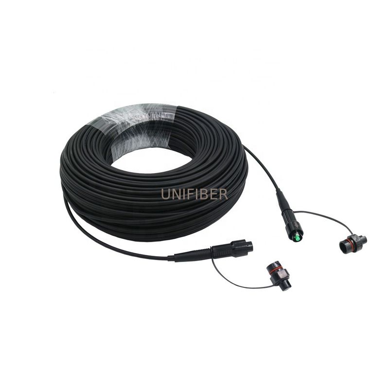 Pre Connectorized Ftth Fiber Optic Drop Cable 4.8mm With SC Connector