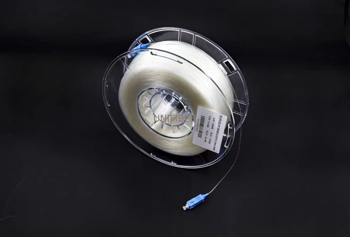FTTH Transparent Fiber Optic Patch Cord Adhesive Invisible SC / UPC SC ...