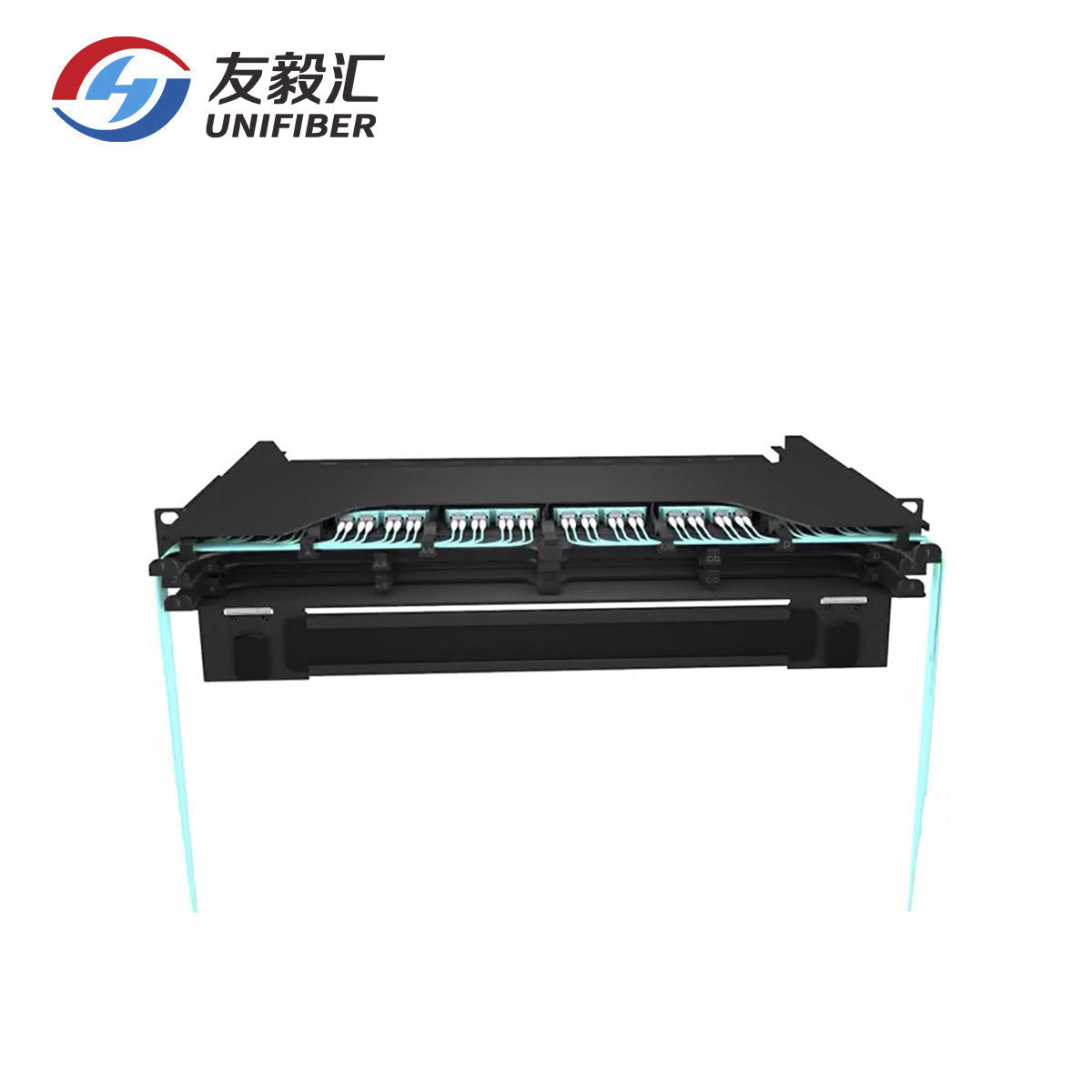 1U 144F MP6 MPO Fiber Patch Panel High Density Rack Mount 8/12 Cassette ...