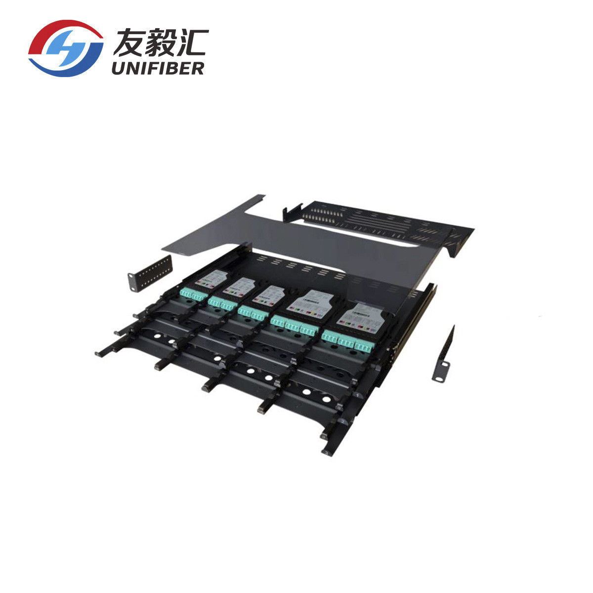 1U Rack Mount MPO LC Fiber Optic Patch Panel 144 Ports For Data Center