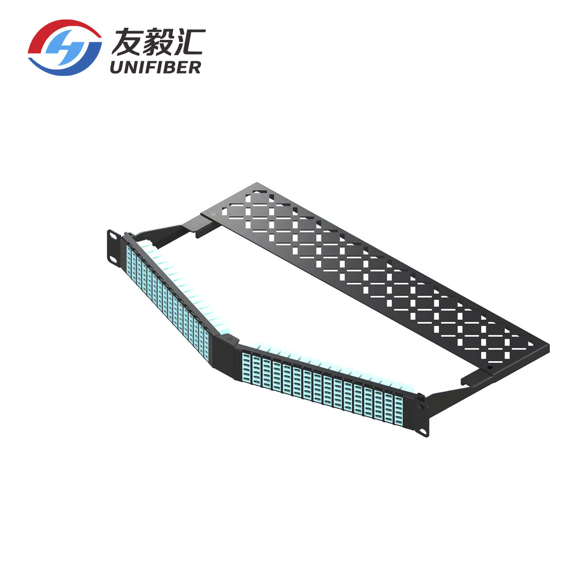 1U 192 Port Ultra HD Angled LC To LC Fiber Patch Panel With Foldable ...