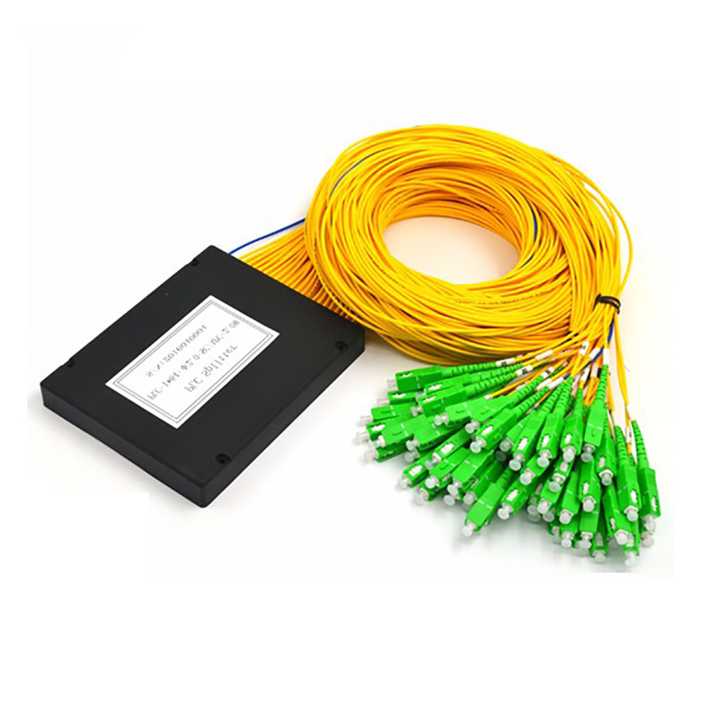 64 Way Passive Fiber Optical Splitter 1X64 APC G657A For PON FTTH Cable ...