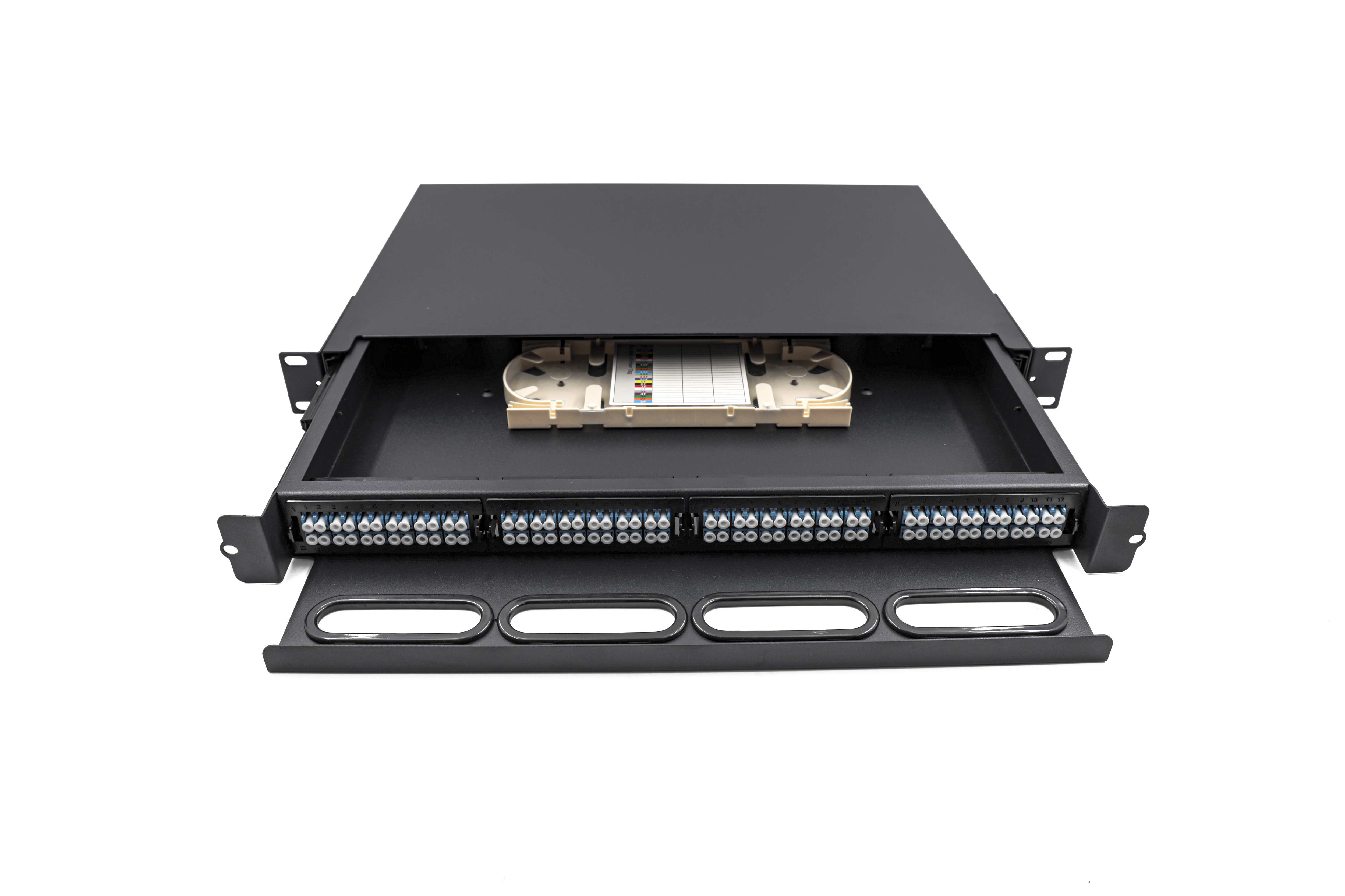 1U 96 Core Duplex LC Rack Mount Patch Panel Sliding Fiber With 2 Splice ...
