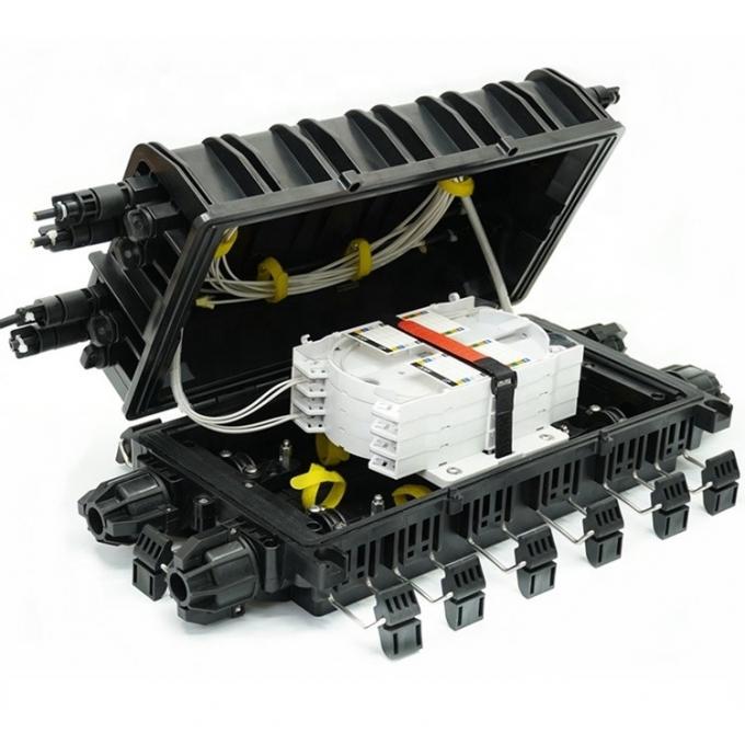 Horizontal 144 Core Fiber Optic Splice Cases 2 In 2 Out